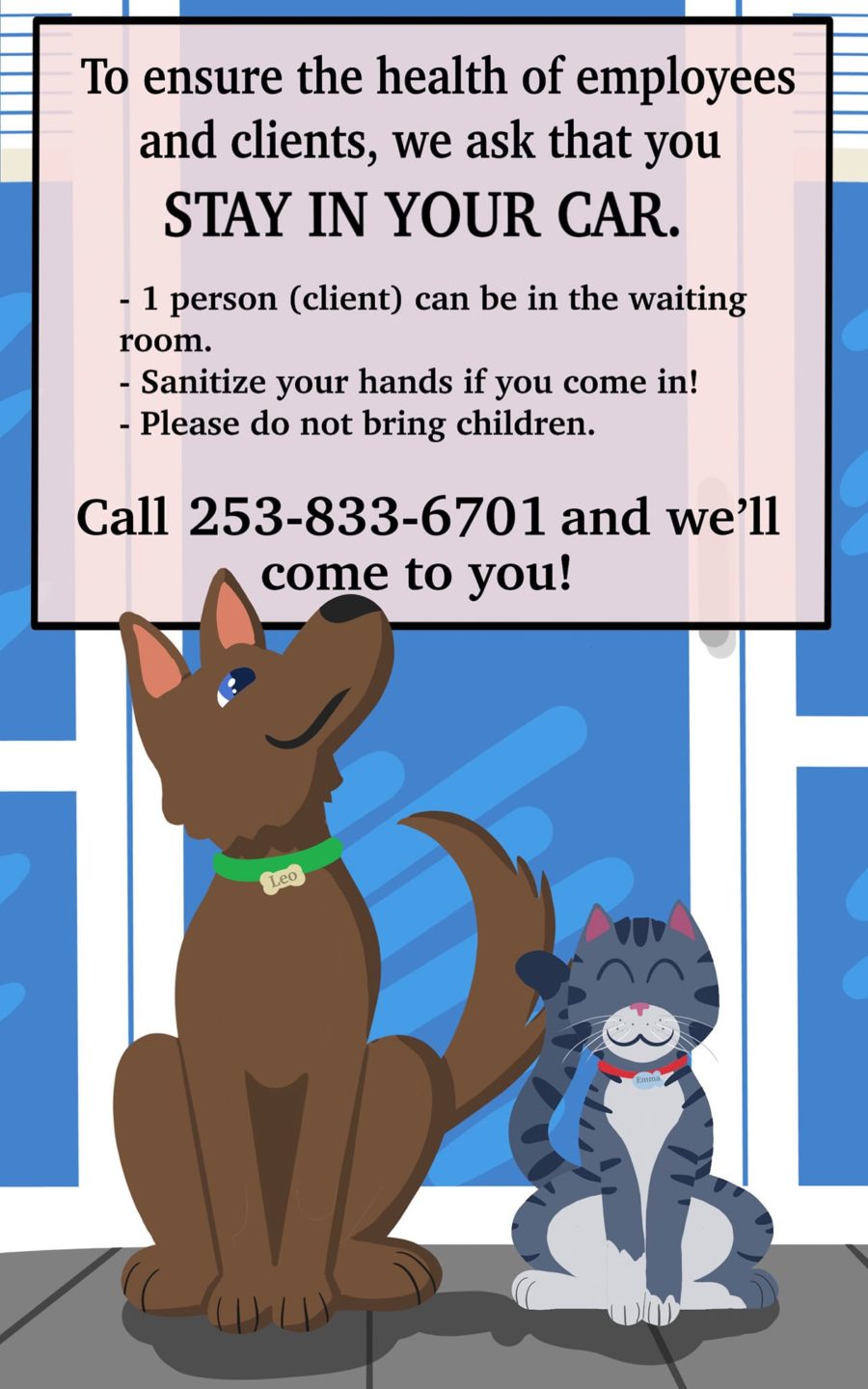 Call When You Arrive – A Valley Animal Hospital